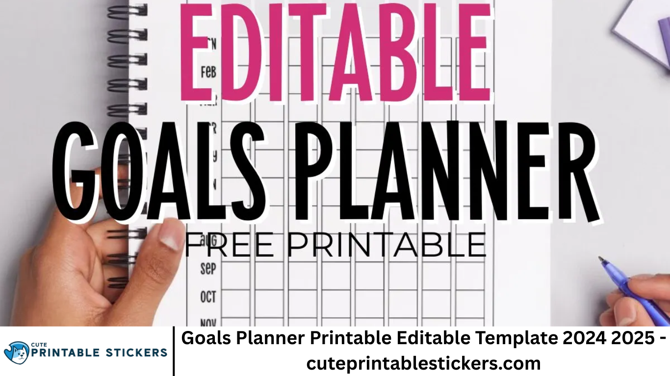 Goals Planner Printable Editable Template 2024 2025 ...