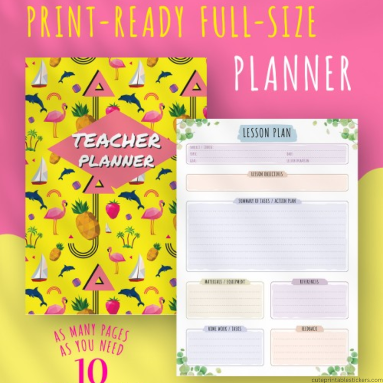 Teacher Planner For 2025 – 2026 – Free Printable ...